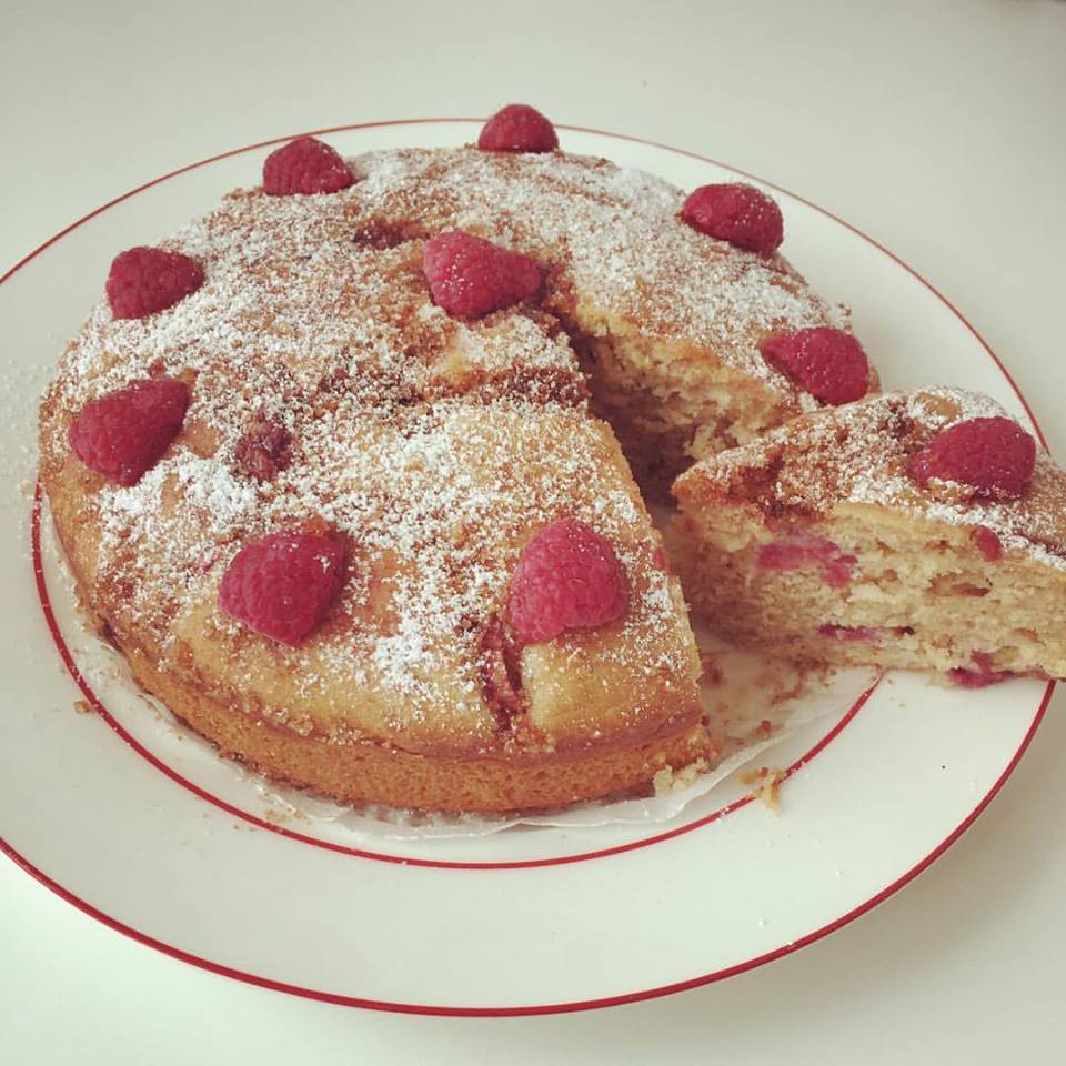 Raspberry & Rhubarb Buttermilk Cake | Monreale's Cooking Inspirations